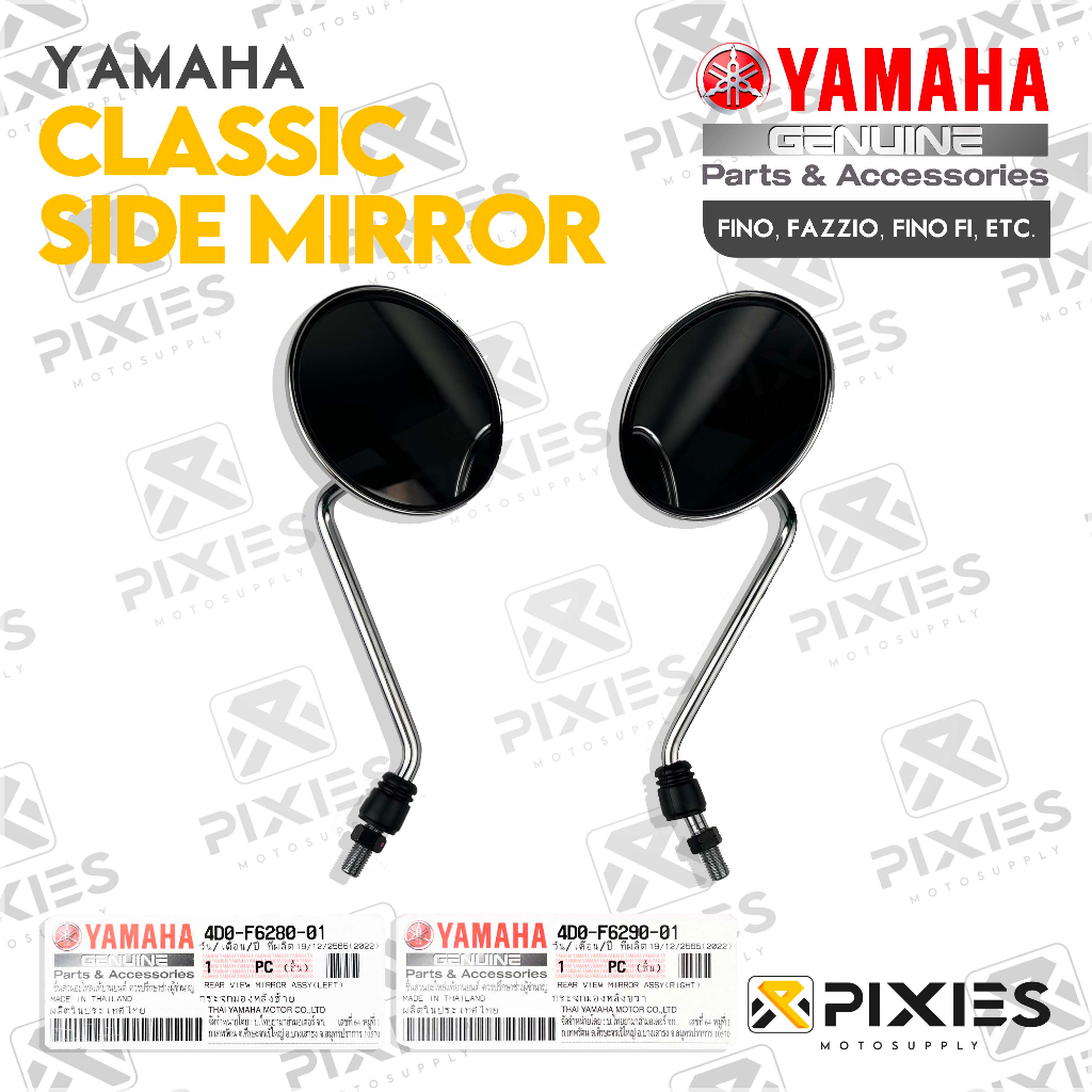 4D0F628001 YAMAHA CLASSIC FINO ROUND SIDE MIRROR FAZZIO BENELLI SCOOPY ...