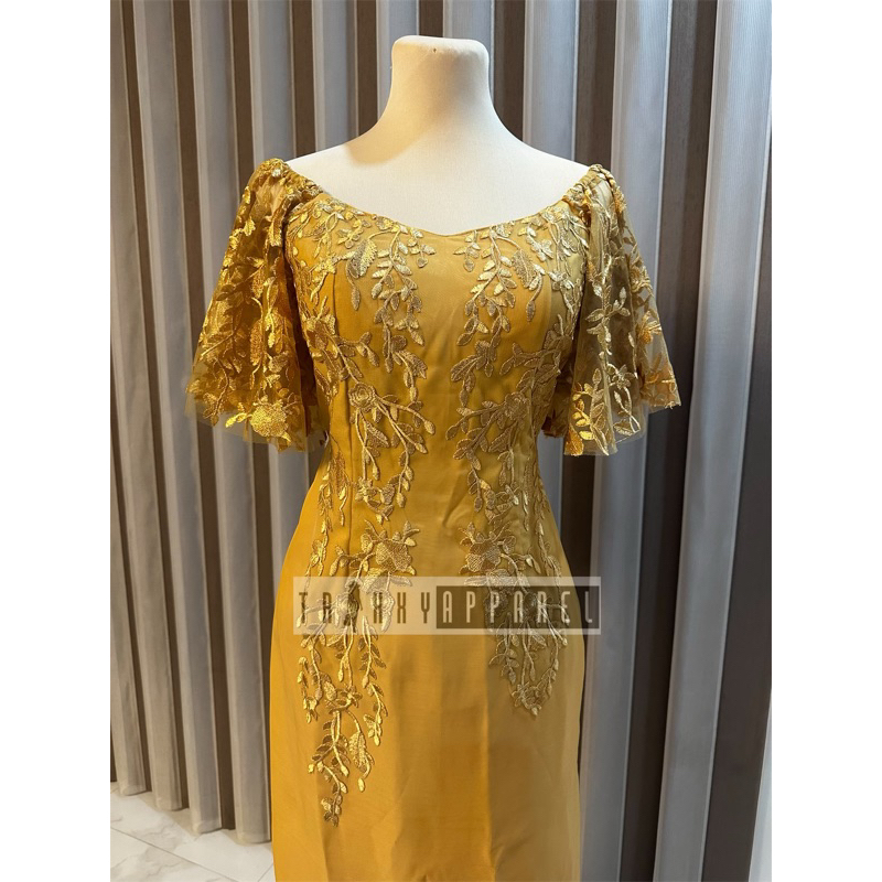 Ninang Gown / Mother Gown Palay Palay | Shopee Philippines