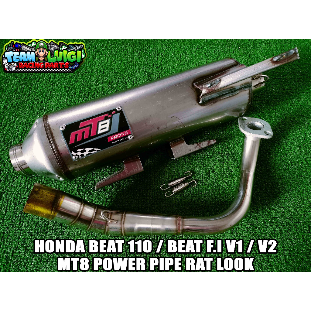 MT8 POWER PIPE FOR HONDA BEAT 110 / BEAT F.I V1 & V2 RATLOOK | Shopee Philippines