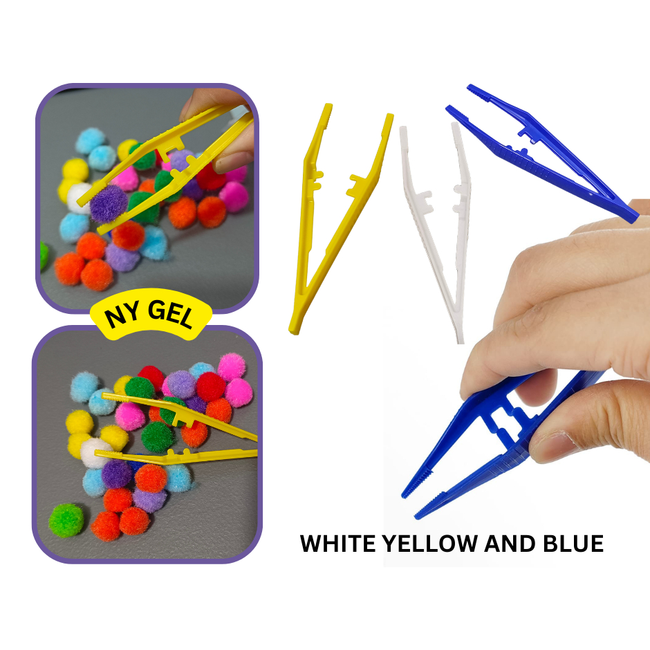Plastic Tweezers 3 Assorted Colors Craft Forceps Tools for Handmade DIY ...