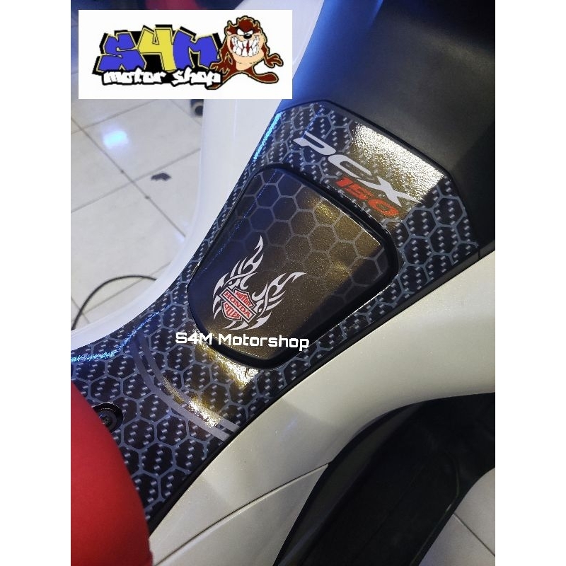 HONDA PCX 150 V1 Carbon / Honeycomb Decals Rear Fender and Tank Pad ...