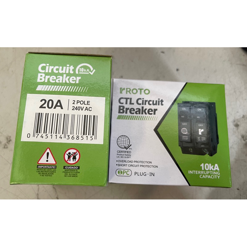 Roto circuit breaker 15a 20a 30a 40a 60a 100a plug in | Shopee Philippines