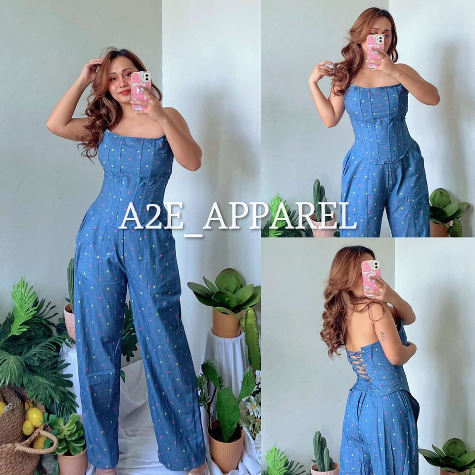 A2E | Corset Coords | Corset Tube Top with wishbone with Pants ...