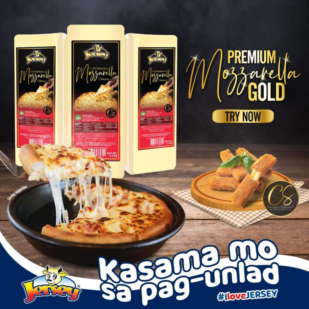 (1 case) 100% Premium Gold Jersey Mozzarella Cheese (2.3 kgs x 6pcs) Fast Delivery | Shopee ...