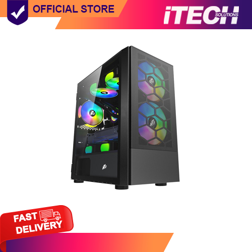 1STPLAYER FIREBASE X4-M MID-TOWER GAMING CASE W/ MESH-FRONT/TG-SIDE/ M ...