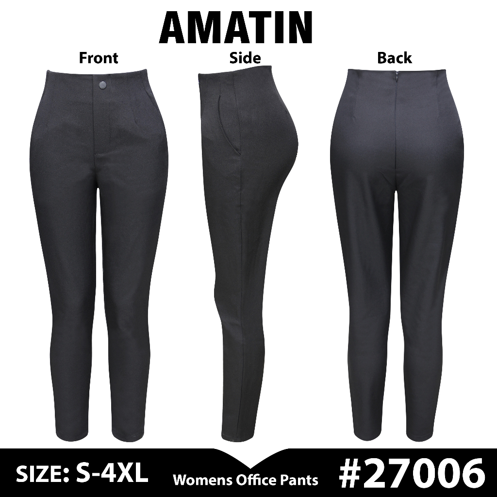 #27006 Amatin ladies office pants, womens black office pants, casual ...