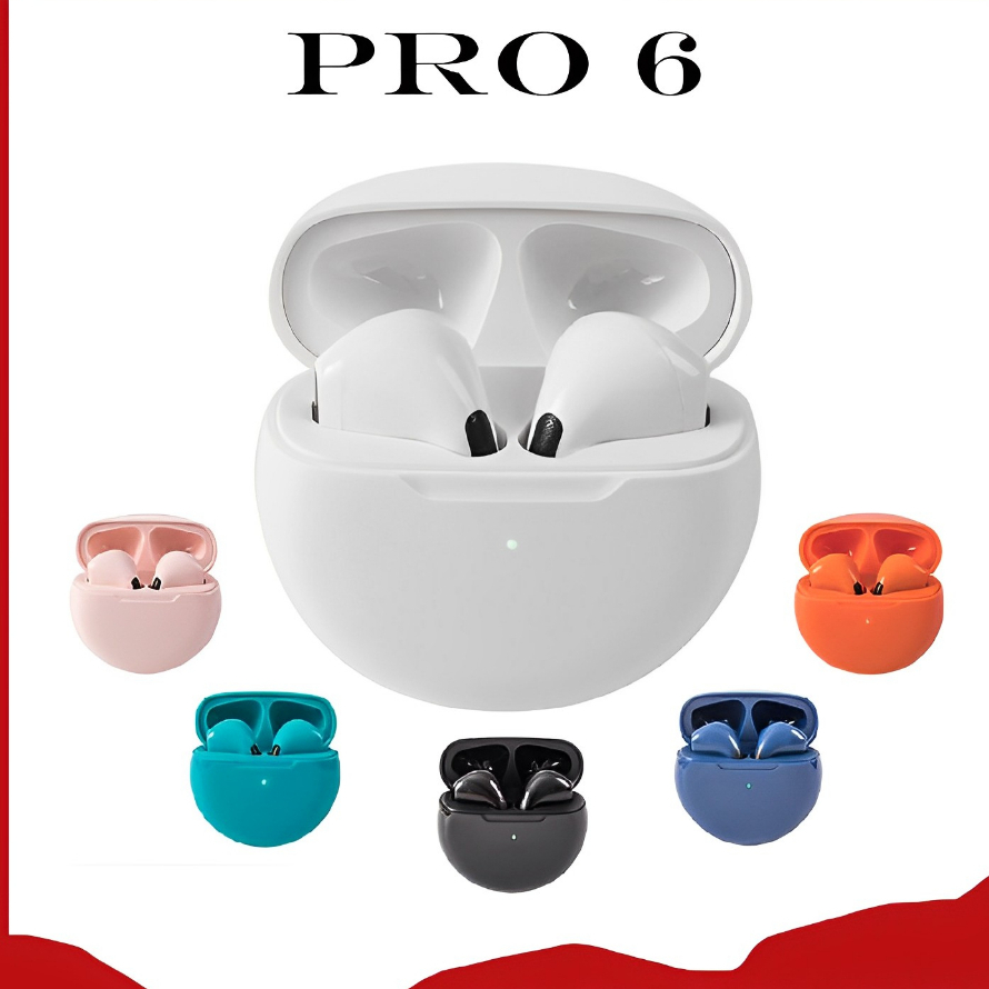 TWS Pro 6 Earphone Wireless Bluetooth Touch Control Stereo Headset ...