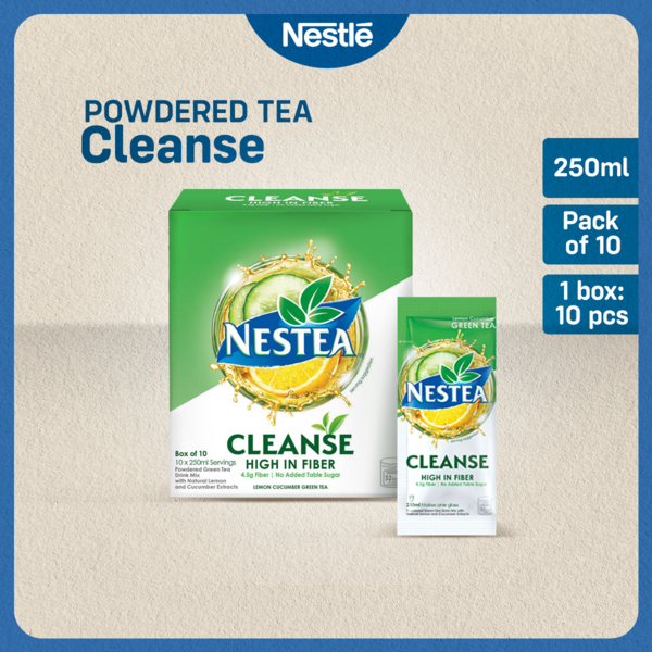 NESTEA Cleanse Lemon Cucumber Powdered Green Tea with Fiber 250ml ...