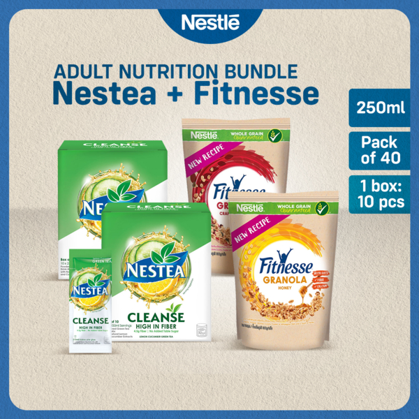 NESTEA Cleanse Powdered Green Tea with Fiber 250ml - Pack of 20 Adult ...