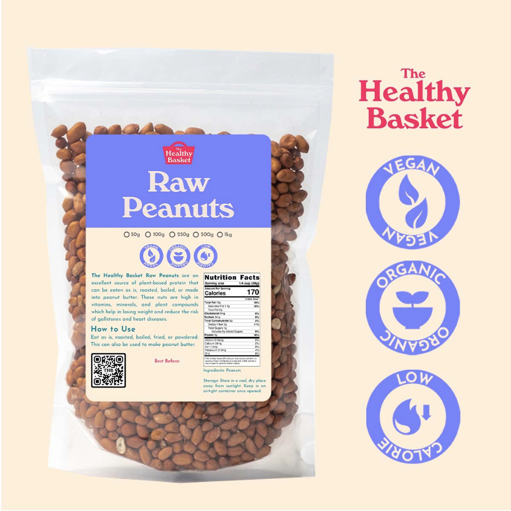 Healthy Basket Raw Peanuts (50g, 100g & 250g) | Shopee Philippines
