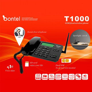 Telego Bontel T1000 3000mAh Wireless Landline Phone Dual Sim Mobile ...