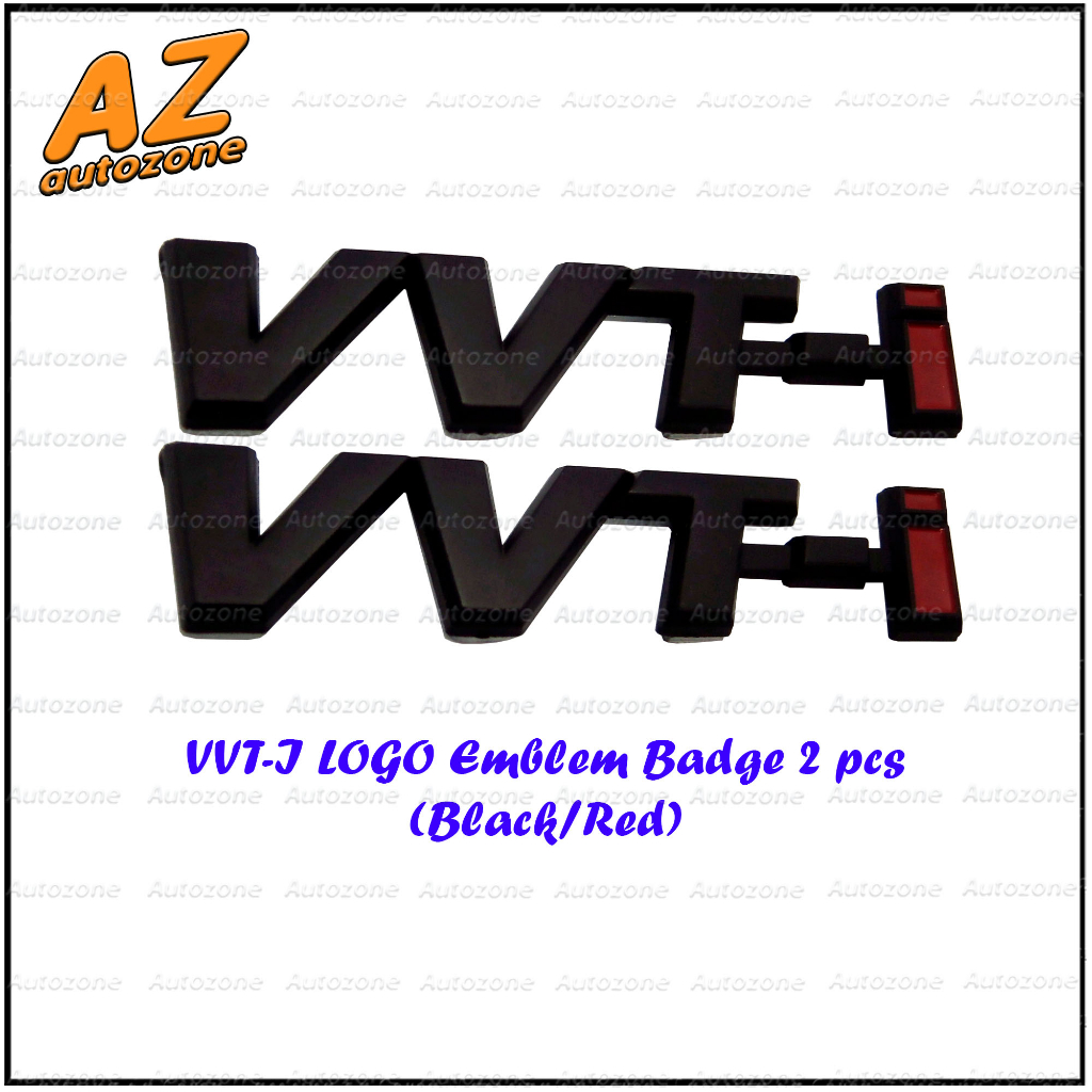 VVT-I LOGO Emblem Badge for Rear Trunk/Side (Black/Red) | Shopee ...