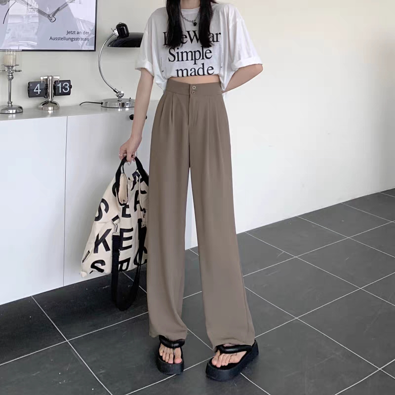 Kinwoo High Waist Trouser 2 botton Loose Type 25-33 Pants Women ...