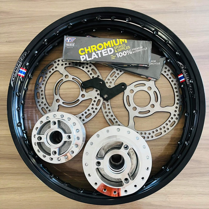 CHANTARA RAIDER 150 CARB RIM SET WITH ko SPOKE DISC PLATE AND HUB SET ...