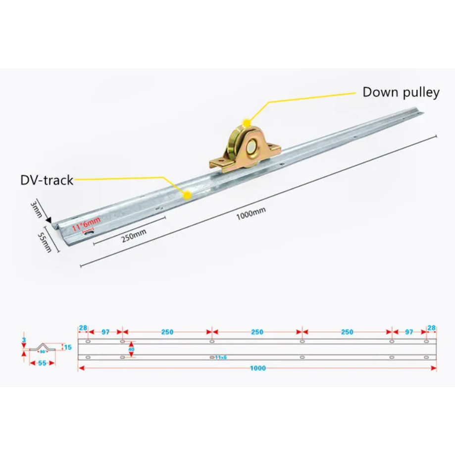 Yoqu Sliding Gate Rail Track U/V Groove Track for Sliding Gate Sliding ...