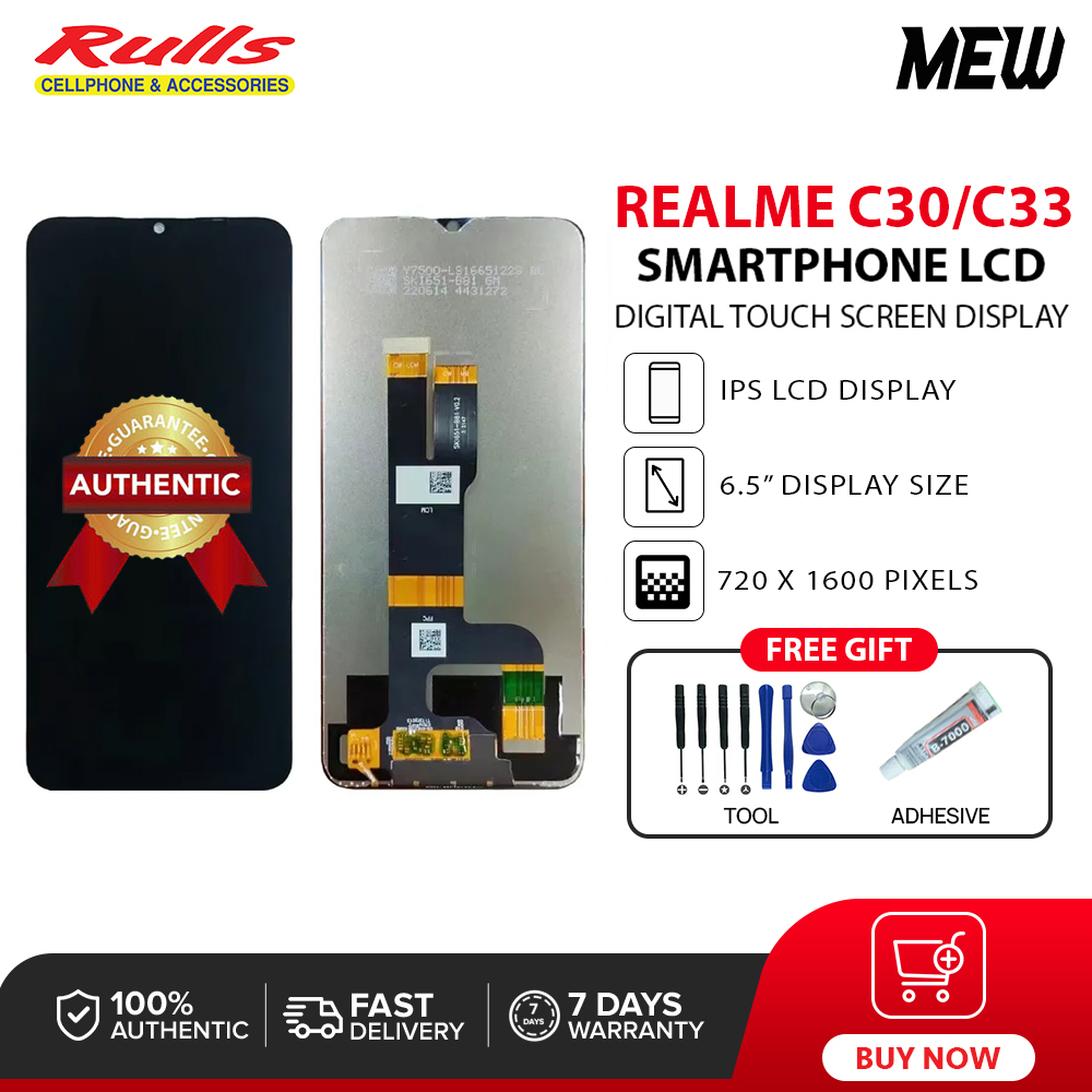 Smartphone LCD for Realme C30/C33 Digital Touch Screen Display Frame ...