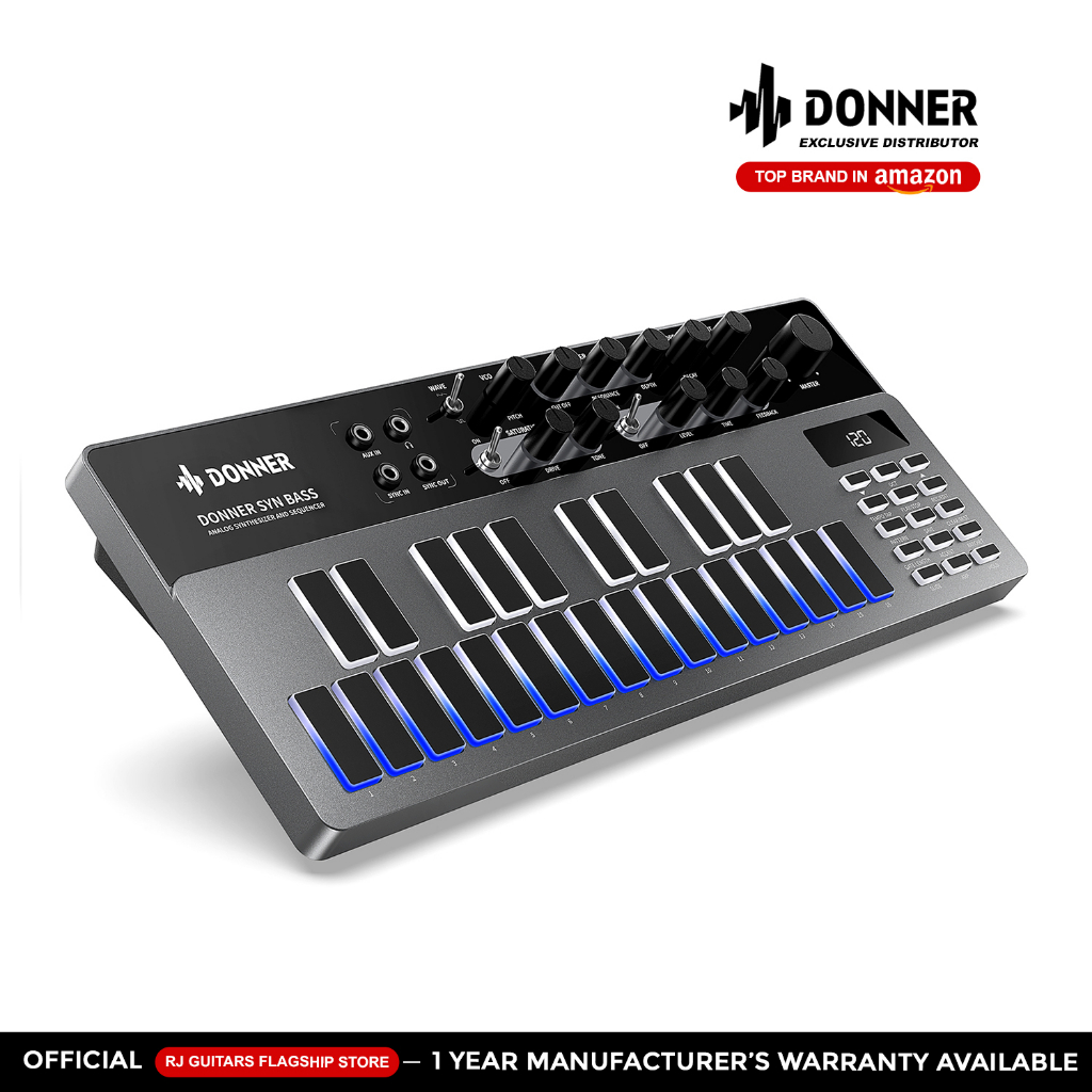 Donner Essential B1 Analog Bass Synthesizer & Sequencer | Shopee ...