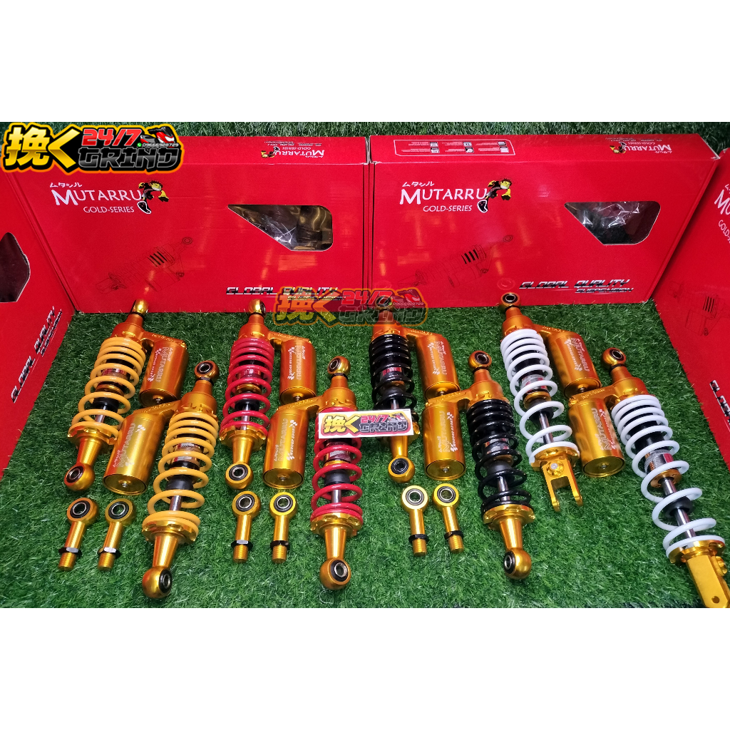 MUTARRU REAR SHOCK GOLD SERIES WITH TANK 285-310MM WAVE 125 / XRM 125 ...