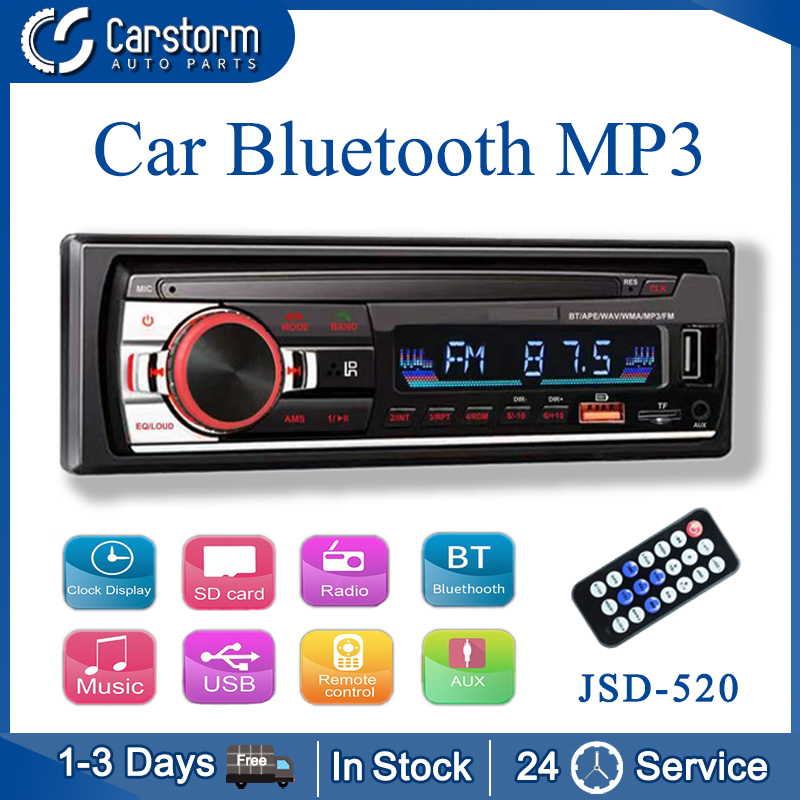 Carstorm 1 Din Car stereo Radio Bluetooth MP3 FM Audio Player With USB ...