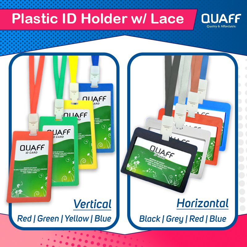 (5pcs) ID Lace with ID Card Holder Vertical & Horizontal ID Case w ...