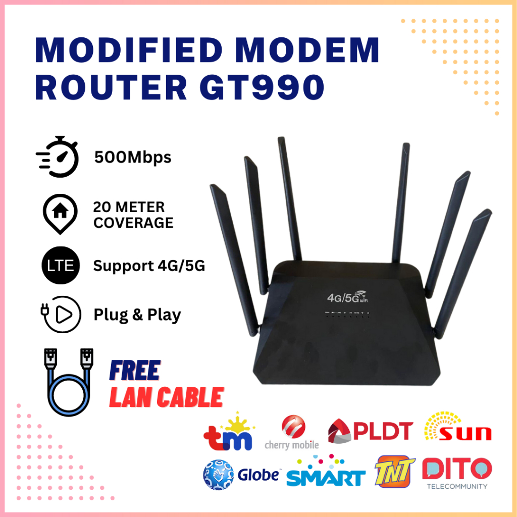 Turbo GT990+ Modified 4G/5G LTE CPE Router Modem WiFi Unlocked ... Turbo GT990+ Modified 4G/5G LTE CPE Router Modem WiFi Unlocked ...