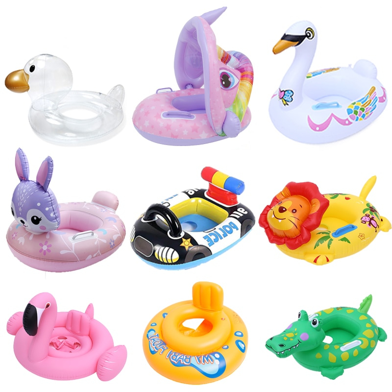 Unicorn, peppa pig Inflatable swimming ring seat floater with hole life ...