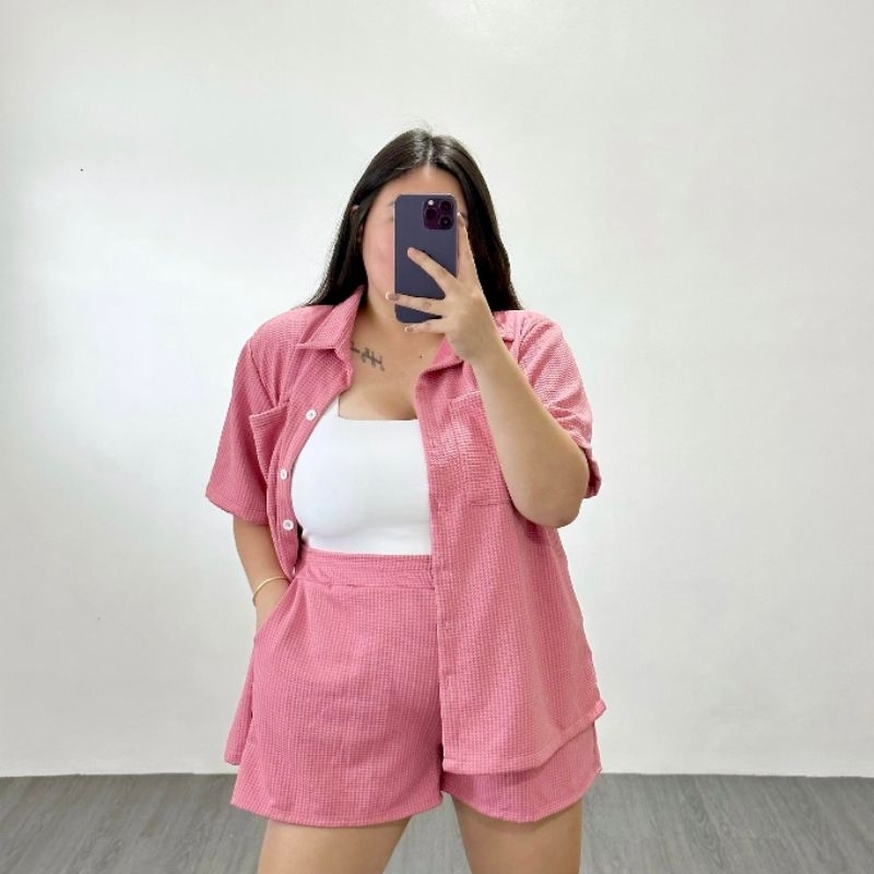 Cheapest Trendy Plus Size Coords | Blaire Coordinate ( Button down polo ...