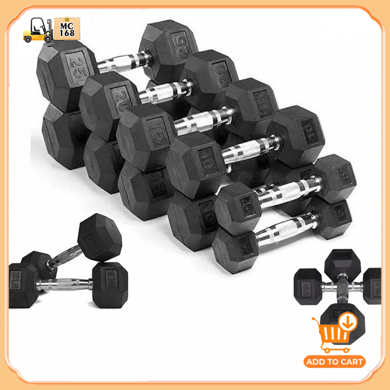 (5LB-25LB）PER PIECE Hexagonal dumbbell men's special dumbbell set cast ...