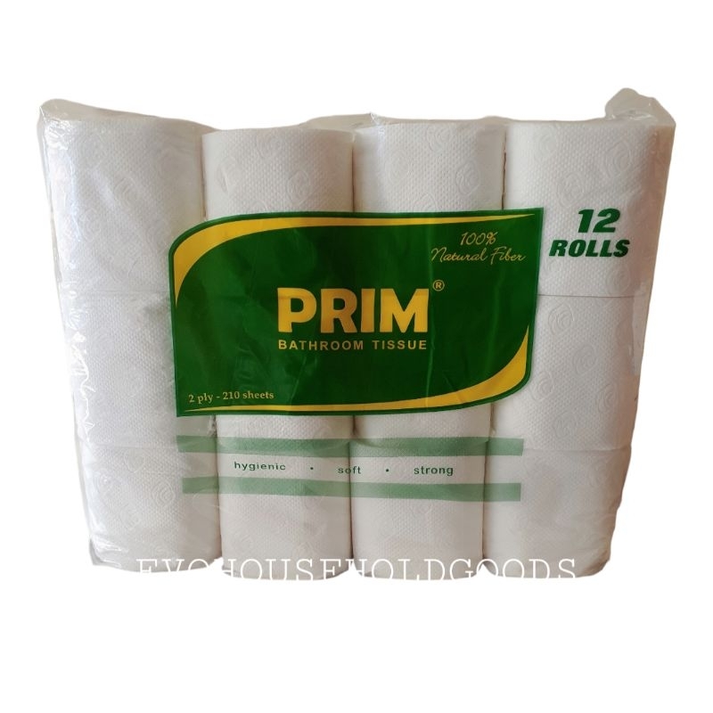 Prim Premium Bathroom Tissue 2-ply (12 rolls) | Shopee Philippines