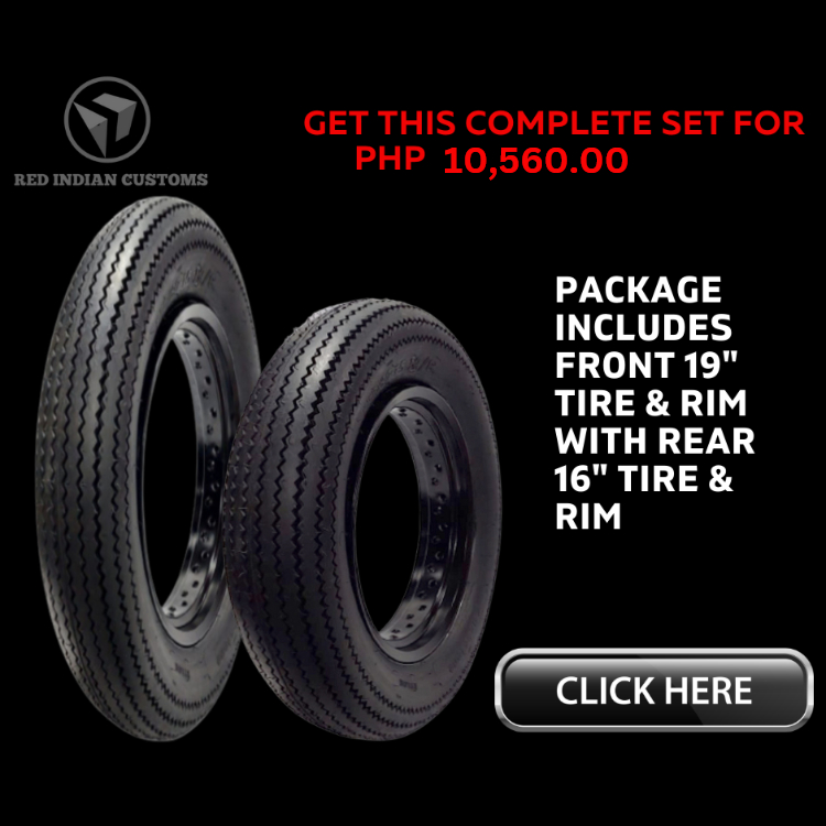 RED INDIAN COMPLETE WHEEL SET FOR BOBBERS AND CHOPPERS FRONT AND REAR ...