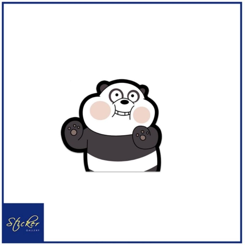 PANDA ANIME PEEKER WATERPROOF STICKER | Shopee Philippines