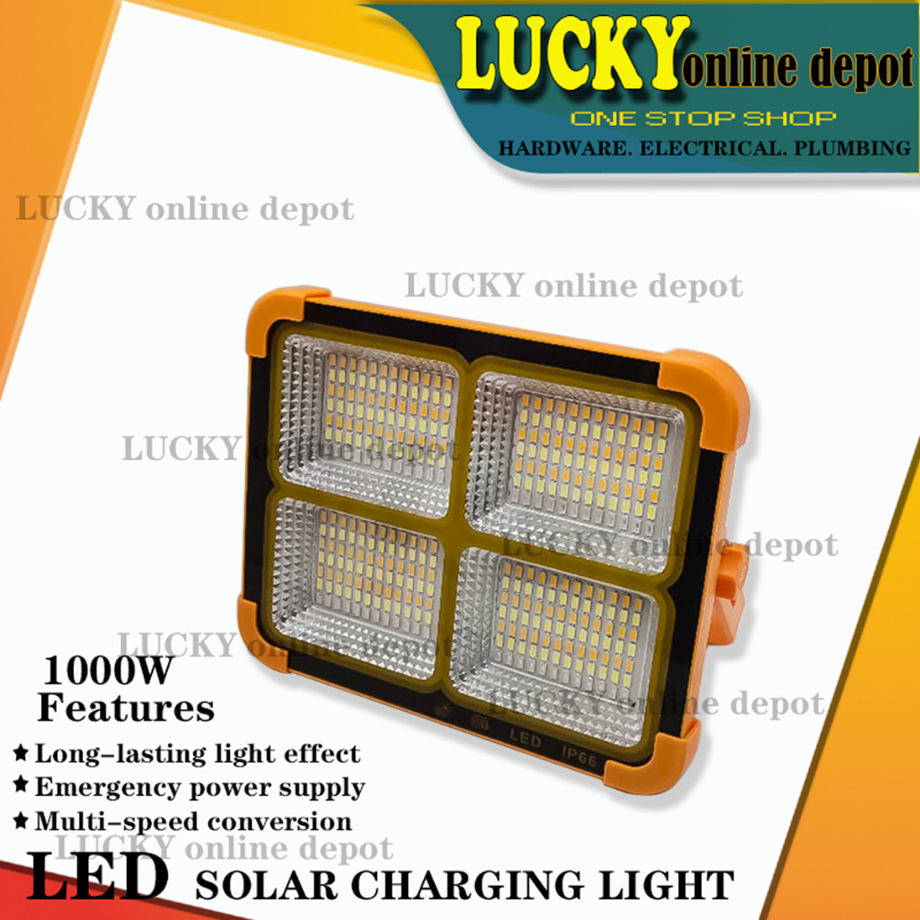 SOLAR CHARGING LED LIGHT 1000WATTS ( WITH CORD ) | Shopee Philippines
