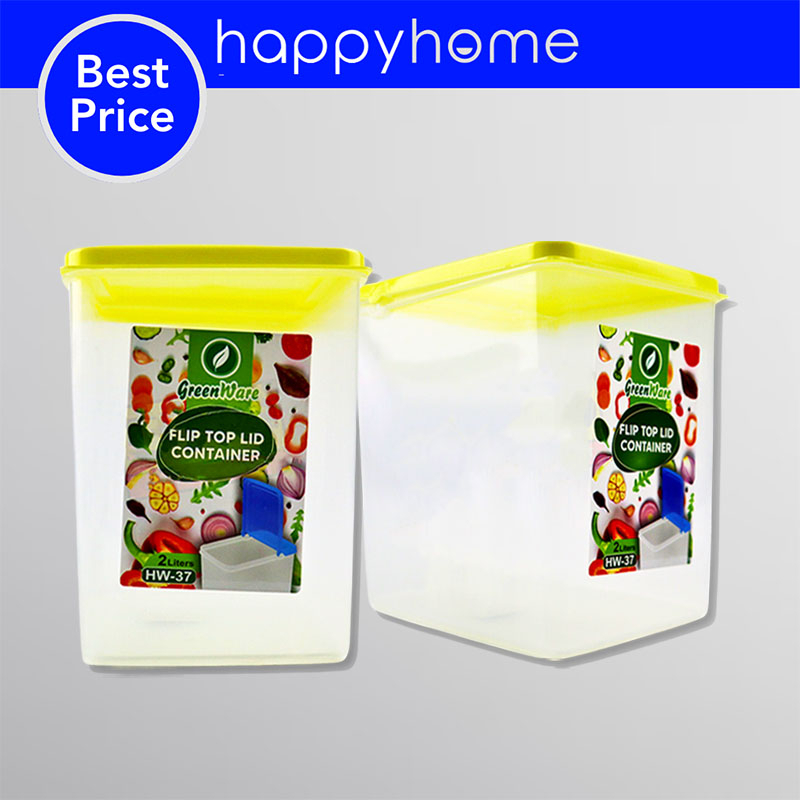 Canister Flip Top Lid Container Food Storage 2pcs Set | Shopee Philippines