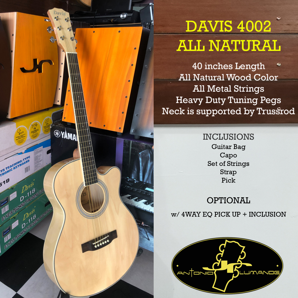 DAVIS 40 series ACOUSTIC GUITAR SLIM type - CONCERT type BY: ANTONIO ...