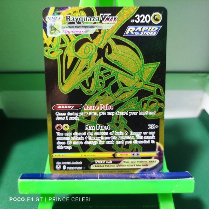 Pokemon TCG - Rayquaza Vmax Gold TG | Shopee Philippines