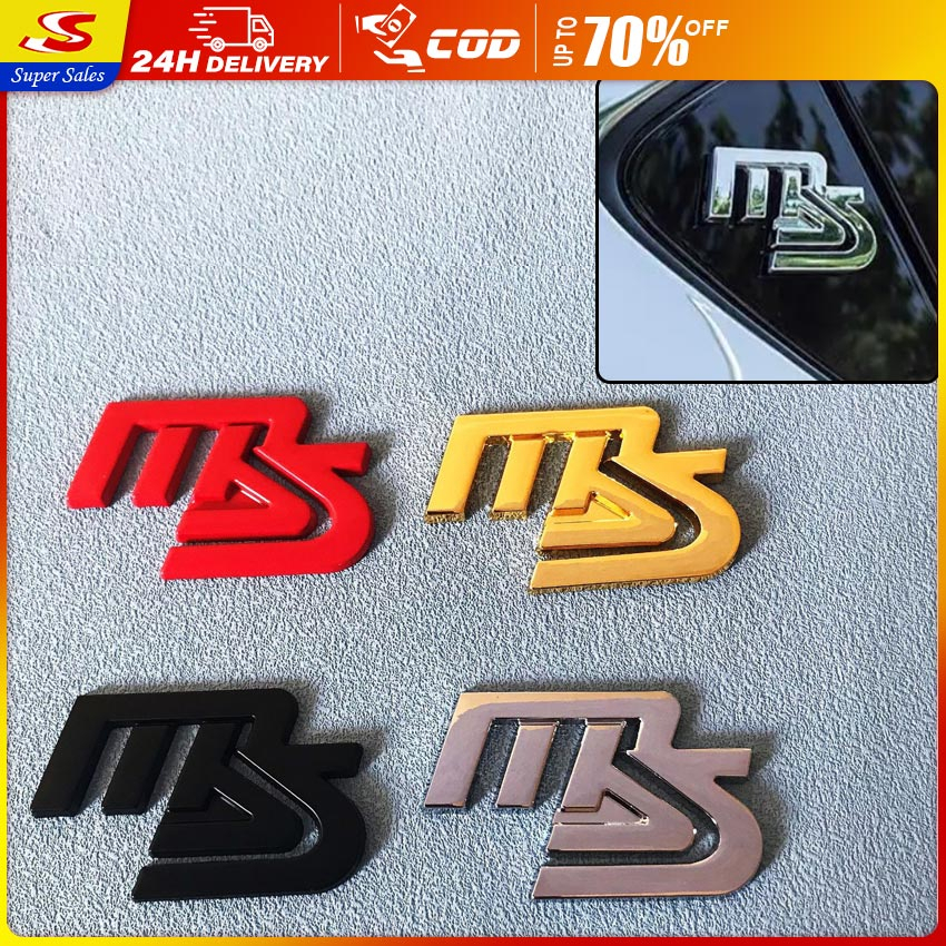 【SuperSales】3D MS Letters Car Logo For Mazda M3 M5 M6 Atzionksera ...