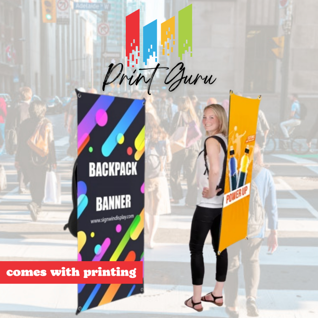 13oz Tarpaulin Printing with Backpack or Walking X-Banner for Mobile ...