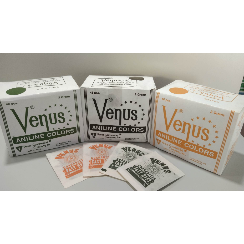 VENUS (2grams) / SUNSHINE (1.5grams) Fast Dyes (48 pieces/box) | Shopee ...