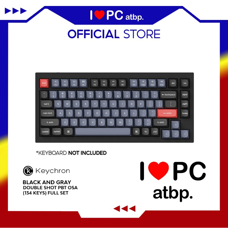 Keychron Double Shot PBT OSA ( Full 134 Keys- Keycap Set, Black and ...