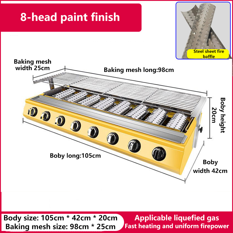 CHKUI BBQ grill stainless smokeless barbeque grill Liquefied gas barbeque grill stainless ...