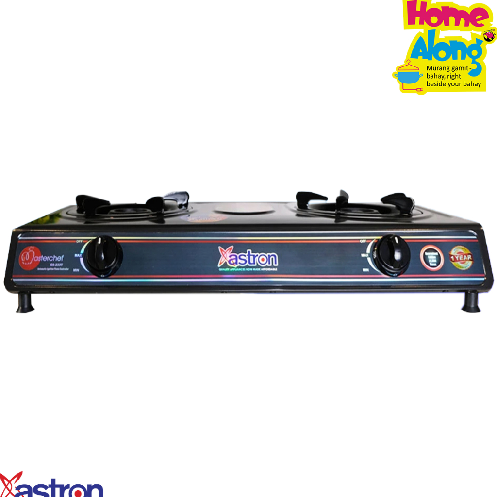 Astron GS-233T Teflon-Coated Double Burner Gas Stove Heavy Duty ...