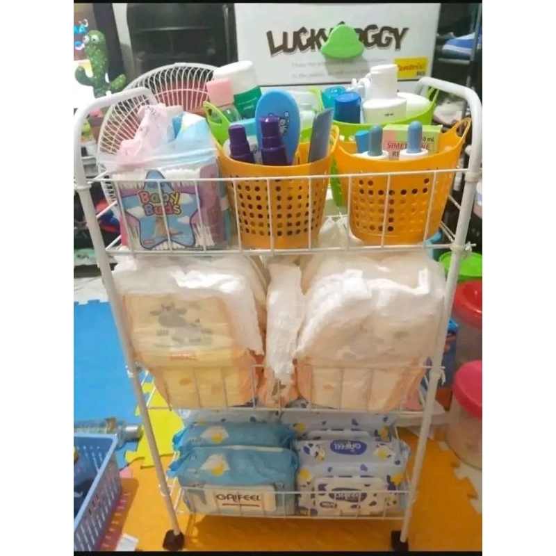 3 tier Storage Rolling Cart 10 kilo Capacity gamit sa kusina at Lagayan ...