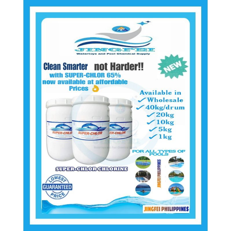SUPER-CHLOR Pool Chlorine 40KG 100% original | Shopee Philippines