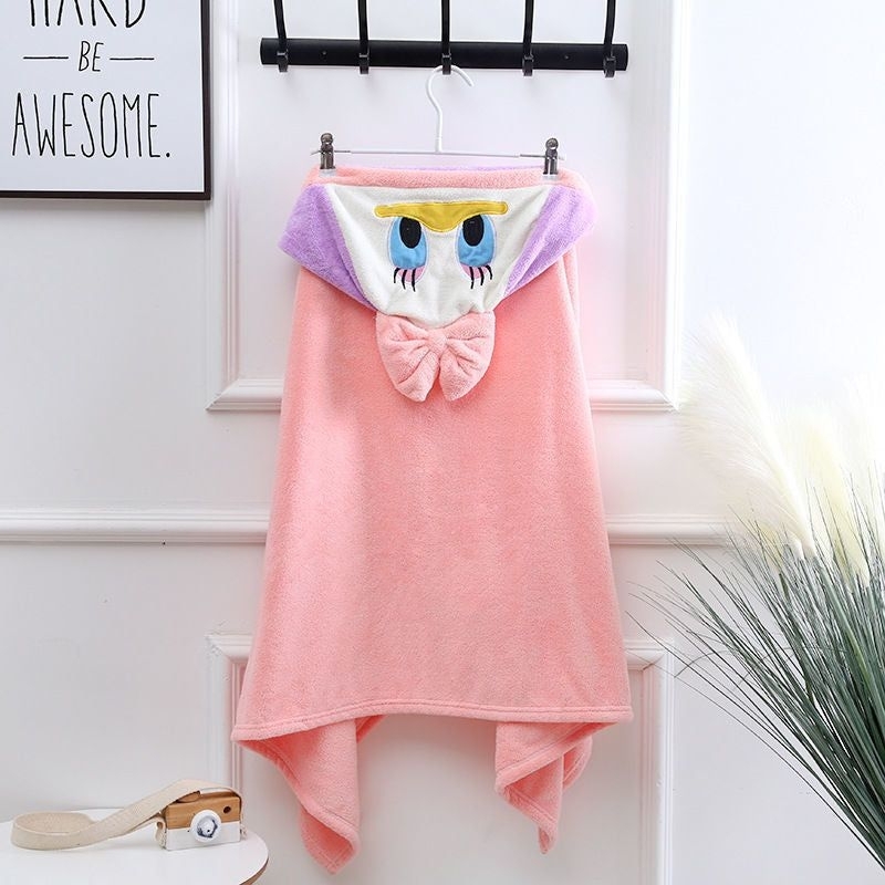 Baby & Kids Soft Absorbent Fleece Bath Cloak Cute Robe Daisy Duck ...