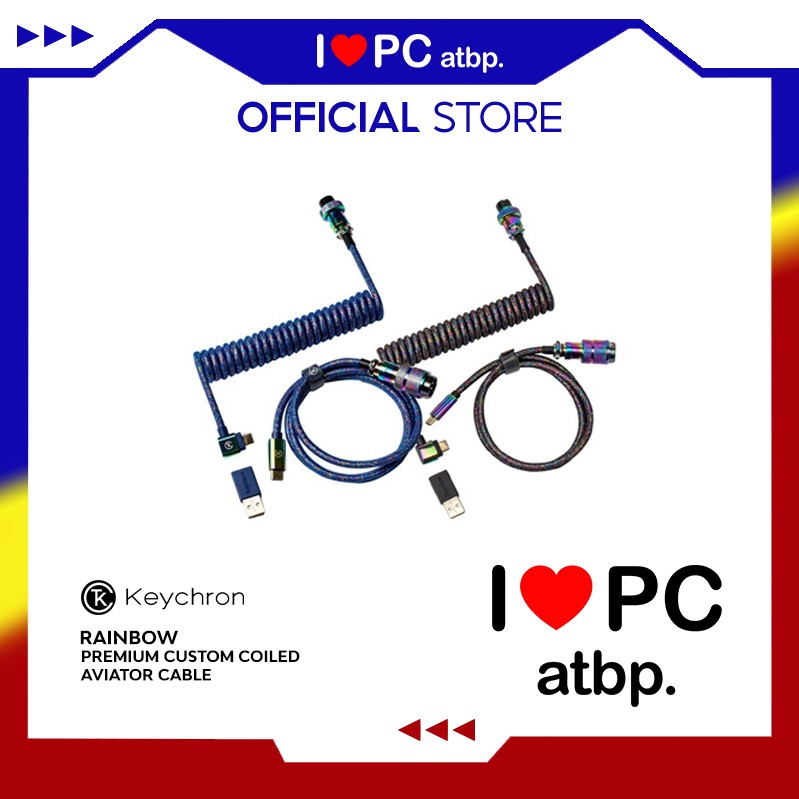 Keychron Premium Custom Coiled Aviator Cable for Keyboard (Angled ...