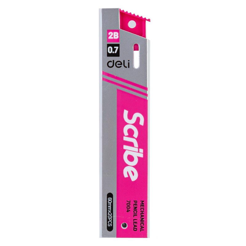 Deli E7004 Mechanical Pencil Lead 0.7mm 2B Refill 20/48 Leads | Shopee ...
