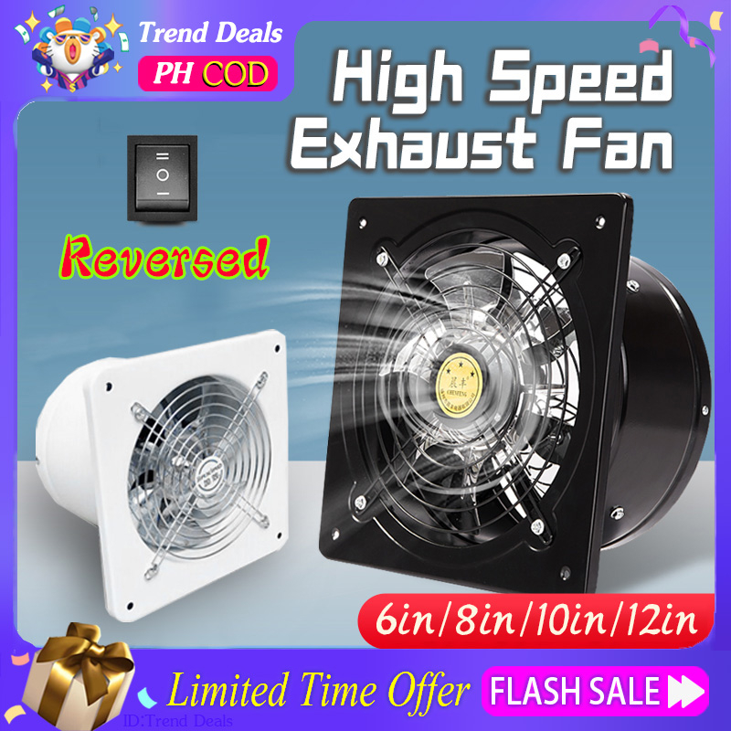 COD Reverse Exhaust fan 6/8/10/12in Ventilation fan Two-way exhaust fan ...
