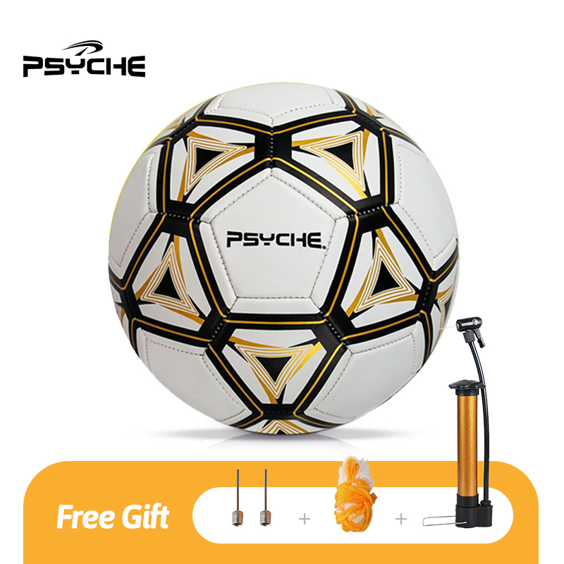 Psyche Soccer Ball Leather Football Official Size 5 Classic Outdoor ...