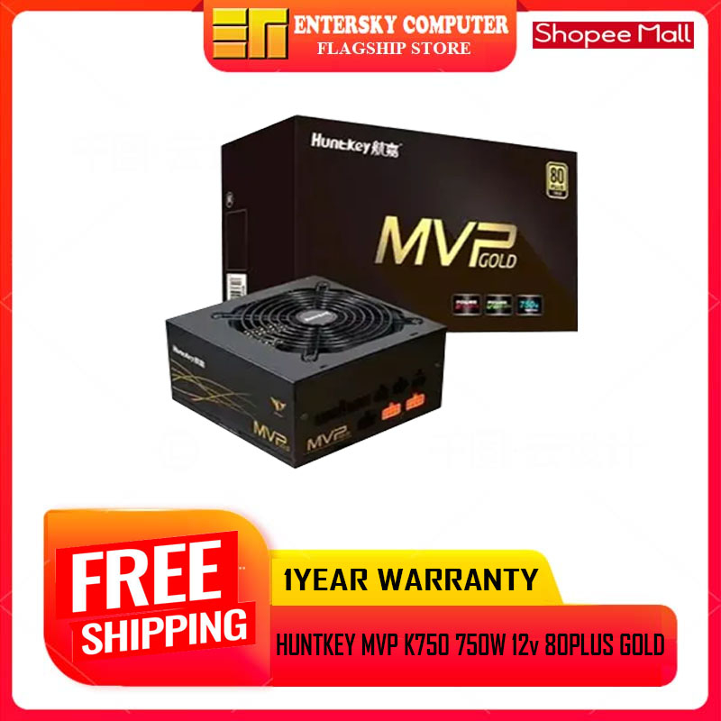 Huntkey Mvp K750 750W 12V 80 Plus Gold Full-Modular With Apfc Gaming Power Supply | Shopee ...