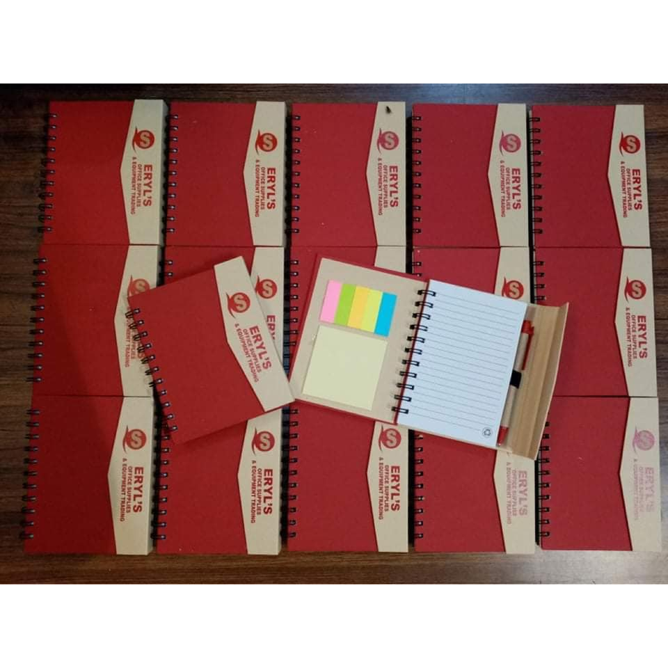 Eco Notebook with magnet with eco ballpen (10 pcs) | Shopee Philippines